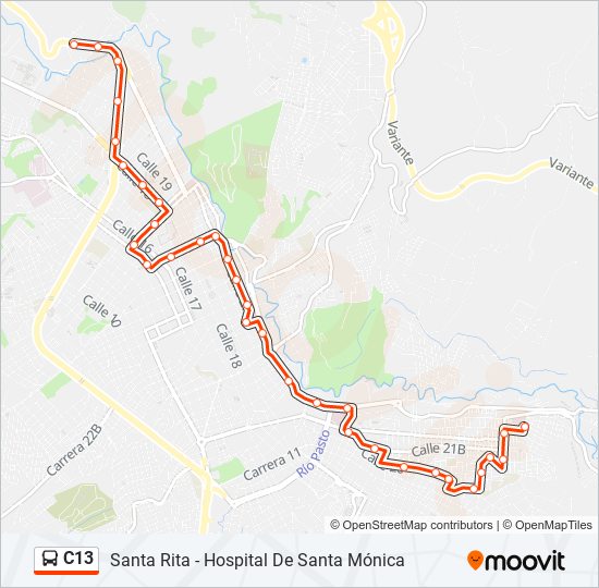Ruta c13: horarios, paradas y mapas - Santa Rita - Hospital De Santa ...