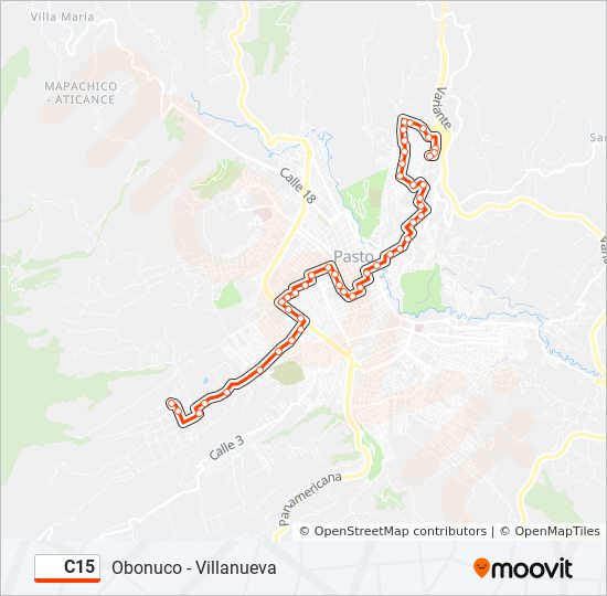 Ruta c15: horarios, paradas y mapas - Obonuco - Villanueva (Actualizado)