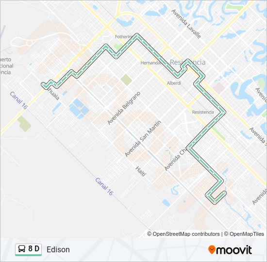 8 d Route: Schedules, Stops & Maps - Edison (Regreso) (Updated)