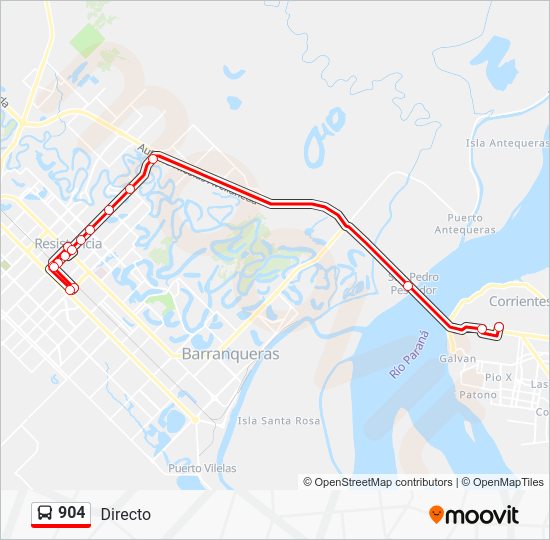 Ruta 904: horarios, paradas y mapas - Directo (Actualizado)