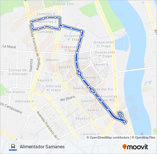Ruta t2 ra09: horarios, paradas y mapas - Terminal Río Daule- Antonio ...