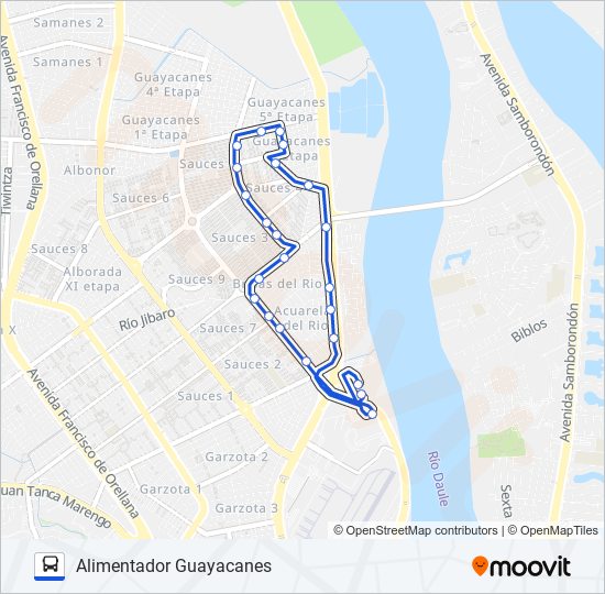Ruta t2 ra10: horarios, paradas y mapas - Terminal Río Daule - Antonio ...