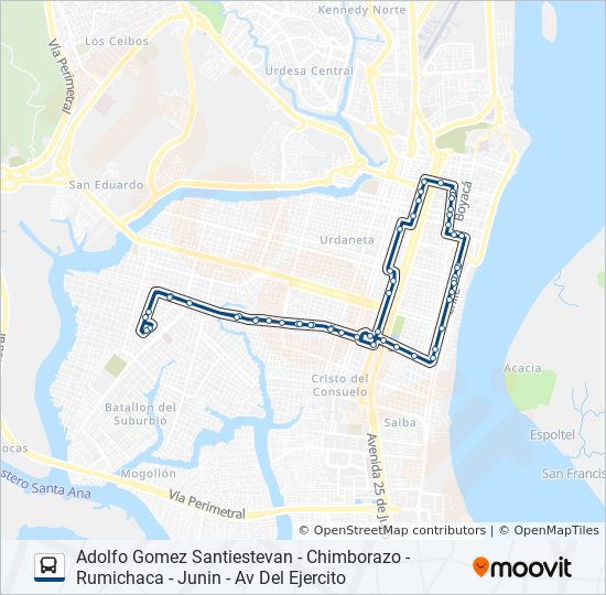 Ruta 45: horarios, paradas y mapas - Adolfo Gomez Santiestevan ...