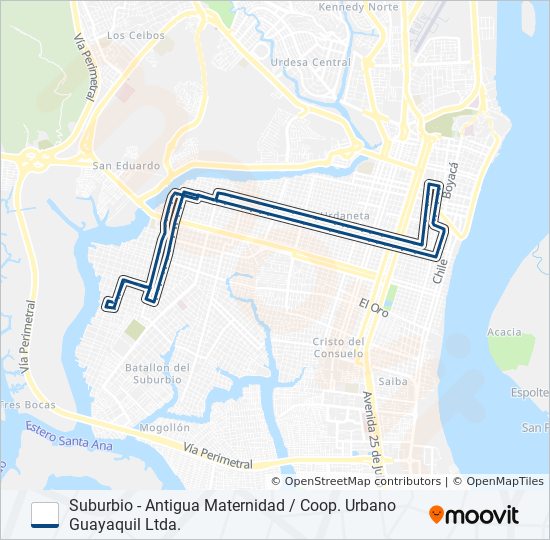 ruta 79 Route: Schedules, Stops & Maps - Estero Salado - Febres Cordero ...