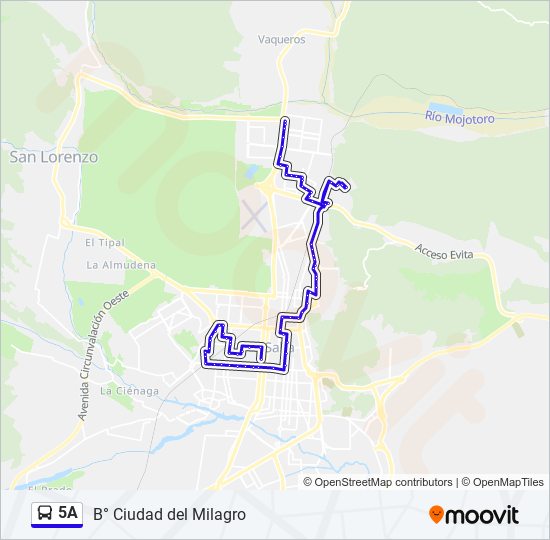 Ruta 5a: horarios, paradas y mapas - Centro (Actualizado)