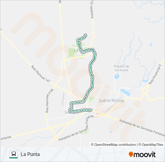 interurbano Route: Schedules, Stops & Maps - La Punta (Updated)