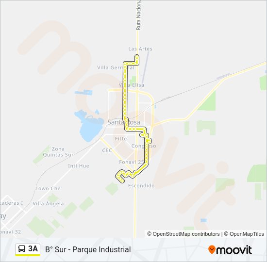 Ruta 3A: horarios, paradas y mapas - B° Sur - Parque Industrial ...