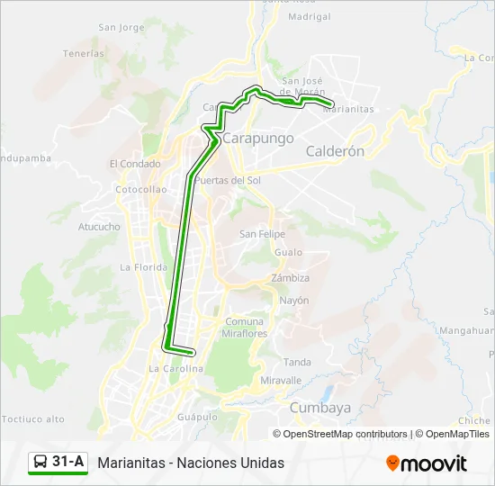 Ruta 31A: horarios, paradas y mapas - Marianitas - Naciones Unidas ...