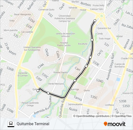 Ruta TROLEBÚS: horarios, paradas y mapas - Quitumbe Terminal (Actualizado)