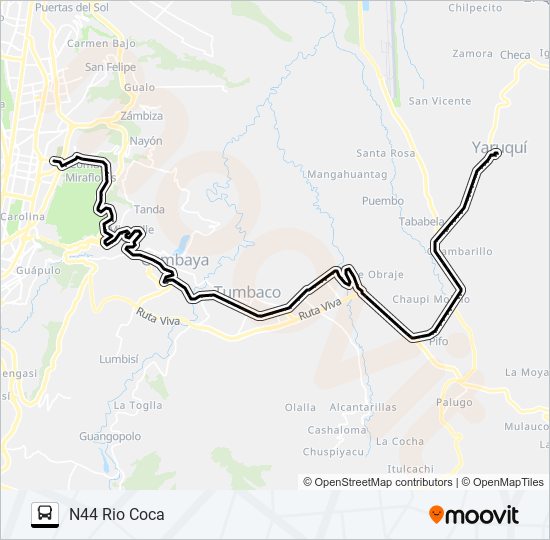 Ruta yaruquirio coca: horarios, paradas y mapas - N44 Rio Coca ...