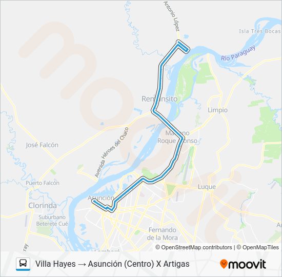 Ruta 44: horarios, paradas y mapas - Artigas (Actualizado)