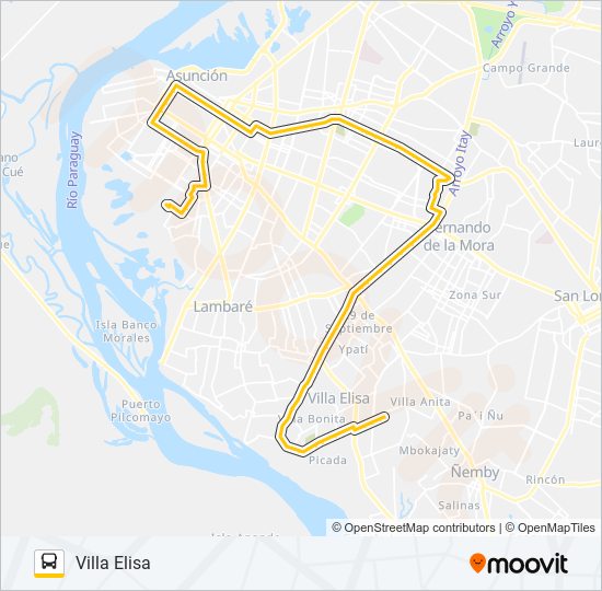 Ruta 151: horarios, paradas y mapas - Villa Elisa (Actualizado)