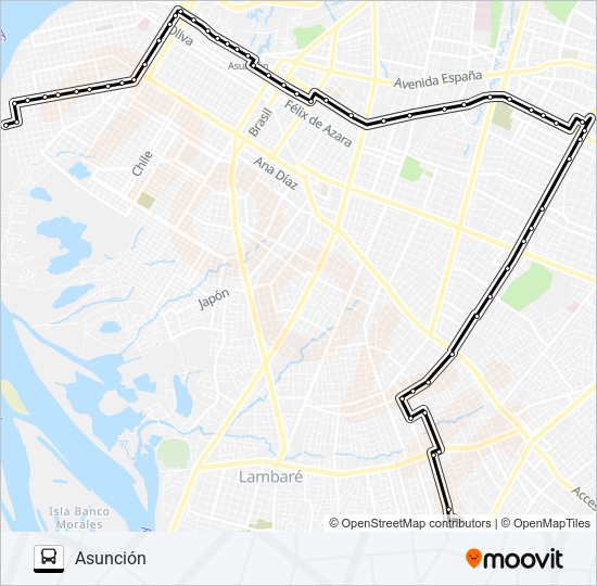 Ruta 31: horarios, paradas y mapas - Asunción (Actualizado)