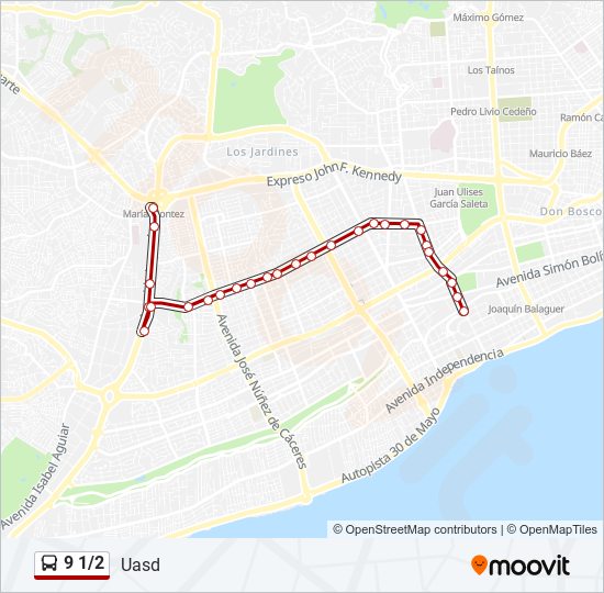 Ruta 9 12: horarios, paradas y mapas - Uasd (Actualizado)