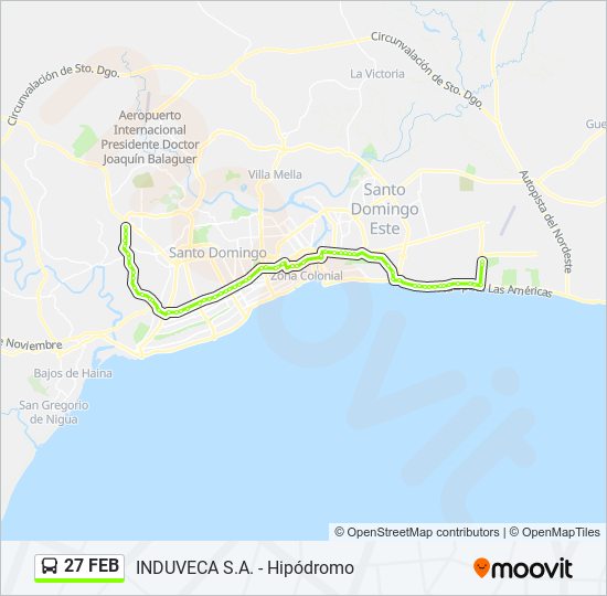 Ruta 27 feb: horarios, paradas y mapas - Hipódromo (Actualizado)