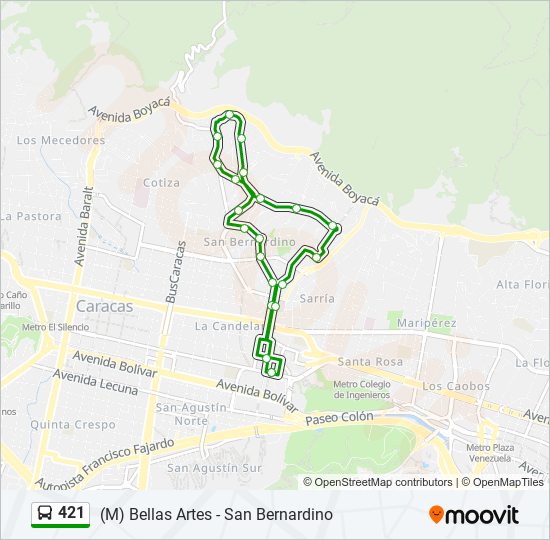 Ruta 421: horarios, paradas y mapas - (M) San Bernardino (Actualizado)