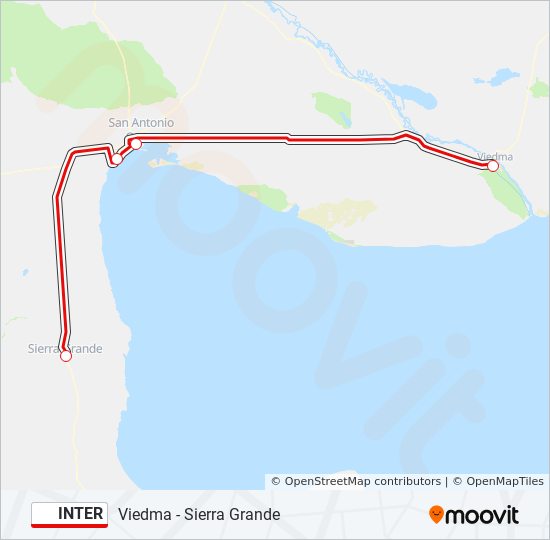 Ruta inter: horarios, paradas y mapas - Viedma (Actualizado)