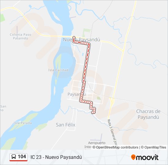 Ruta 104: horarios, paradas y mapas - Ic 23 (Actualizado)