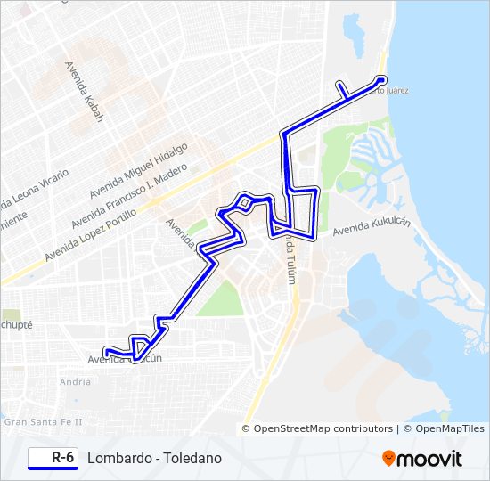 r6 Route: Schedules, Stops & Maps - Lombardo - Toledano (Updated)