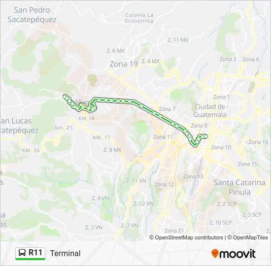 Ruta r11: horarios, paradas y mapas - Terminal (Actualizado)