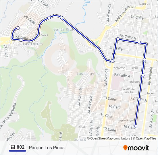 Ruta 802: horarios, paradas y mapas - Parque Los Pinos (Actualizado)