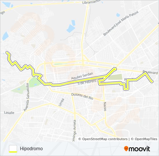 Ruta amarillos: horarios, paradas y mapas - Hipodromo (Actualizado)