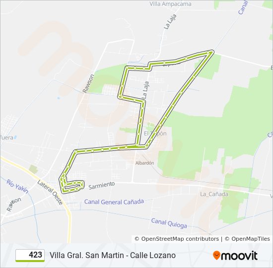 423 Route: Schedules, Stops & Maps - Villa Gral. San Martin - Calle ...