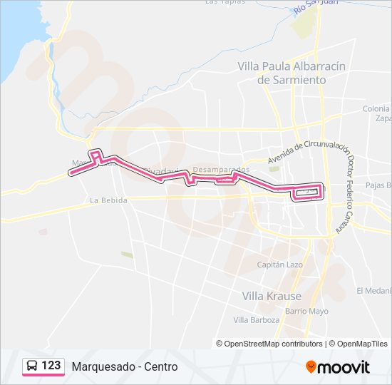 123 Route: Schedules, Stops & Maps - Marquesado - Centro Cívico - Plaza ...