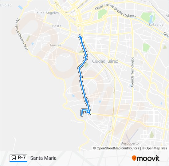 Ruta R7: horarios, paradas y mapas - Santa Maria (Actualizado)