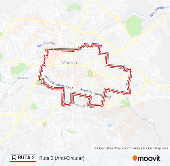 Ruta 2: horarios, paradas y mapas - Ruta 2 (Anti-Circular) (Actualizado)