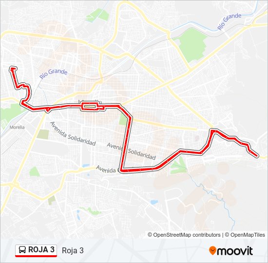 Ruta roja 3: horarios, paradas y mapas - Roja 3 (Actualizado)