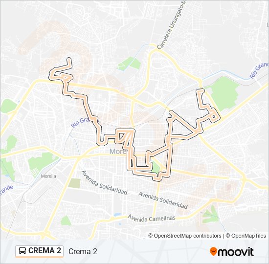 Ruta crema 2: horarios, paradas y mapas - Crema 2 (Actualizado)