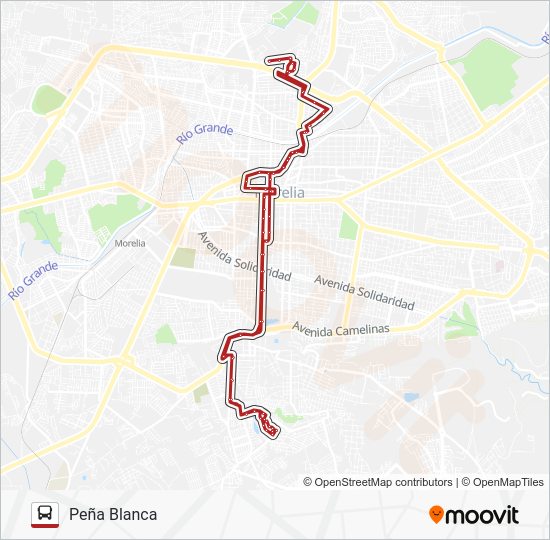 Ruta GUINDA 2: horarios, paradas y mapas - Peña Blanca (Actualizado)