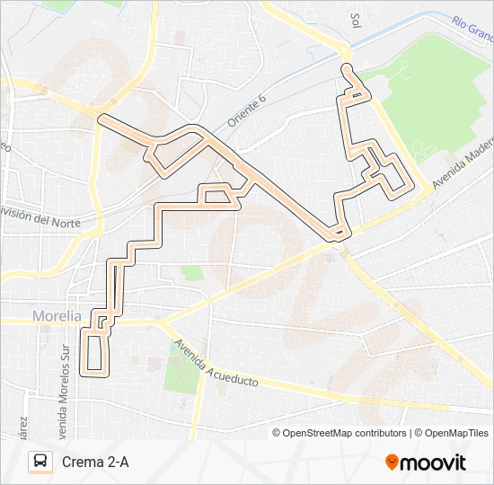 Ruta crema 2a: horarios, paradas y mapas - Crema 2-A (Actualizado)