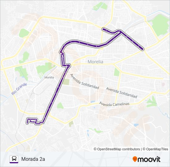 Ruta morada 2a: horarios, paradas y mapas - Morada 2a (Actualizado)