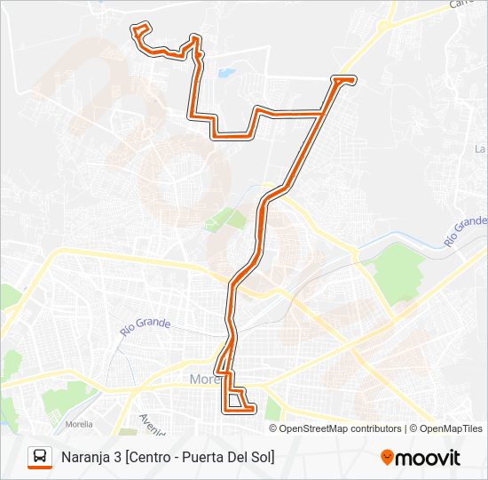 Ruta NARANJA 3: horarios, paradas y mapas - Naranja 3 [Centro - Puerta ...