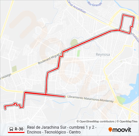 Ruta r30: horarios, paradas y mapas - Centro (Actualizado)