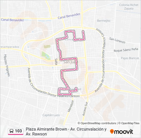 103 Route: Schedules, Stops & Maps - Plaza Almirante Brown - Av ...