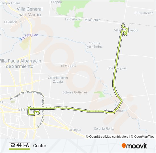 Ruta 441a: horarios, paradas y mapas - Centro (Actualizado)