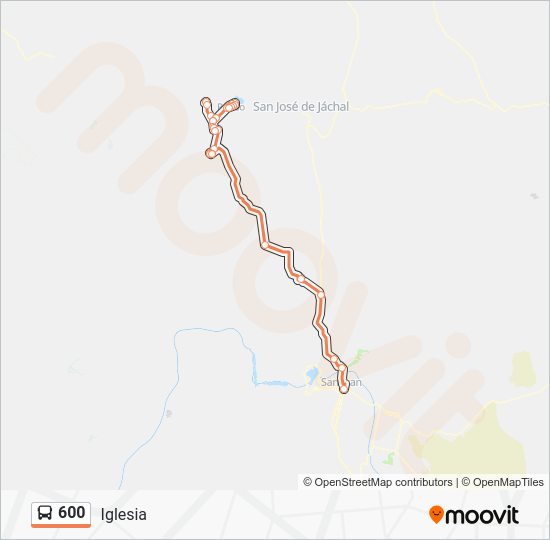 Ruta 600: horarios, paradas y mapas - Iglesia (Actualizado)