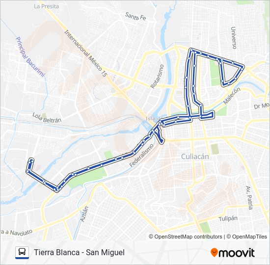 Ruta TIERRA BLANCA SAN MIGUEL: horarios, paradas y mapas - Tierra ...