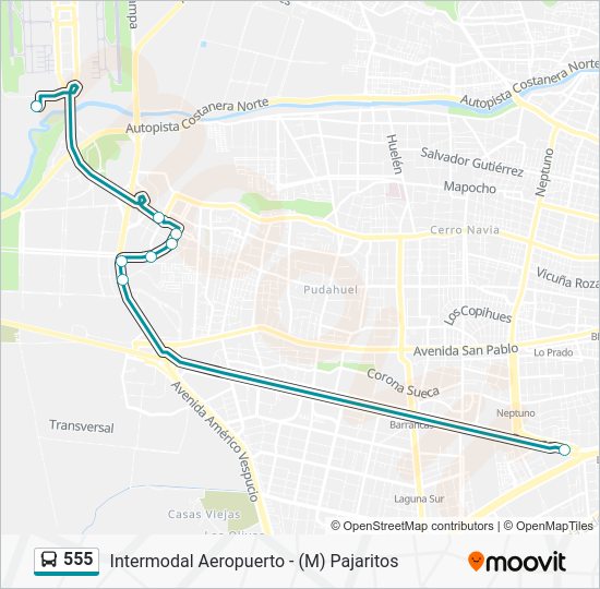 555 Route: Schedules, Stops & Maps - Intermodal Aeropuerto (Updated)