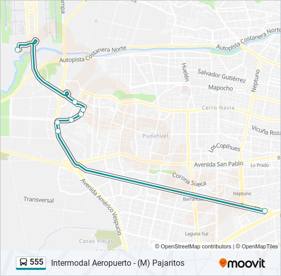 555 Route: Schedules, Stops & Maps - Intermodal Aeropuerto (Updated)