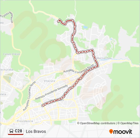 Ruta C28: horarios, paradas y mapas - Los Bravos (Actualizado)