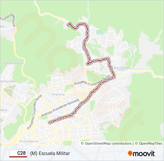 Ruta c28: horarios, paradas y mapas - (M) Escuela Militar (Actualizado)