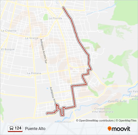 124 Route: Schedules, Stops & Maps - Puente Alto (Updated)