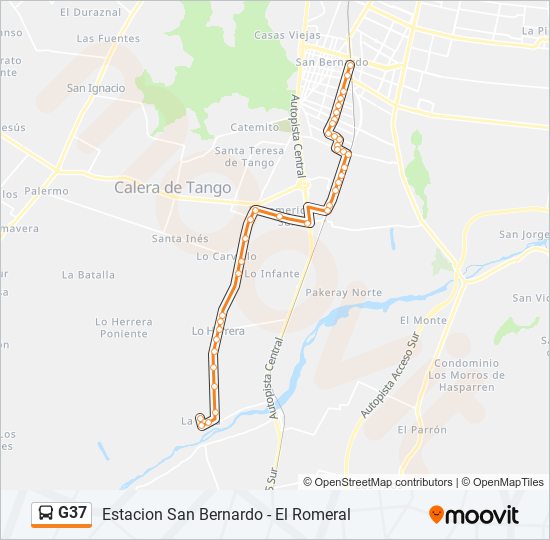 Ruta g37: horarios, paradas y mapas - Estación San Bernardo (Actualizado)