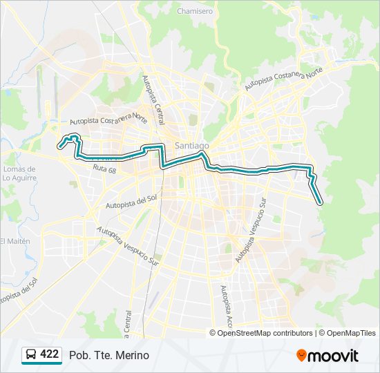 Ruta 422: horarios, paradas y mapas - Pob. Tte. Merino (Actualizado)