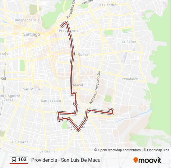 Ruta 103: horarios, paradas y mapas - San Luis De Macul (Actualizado)