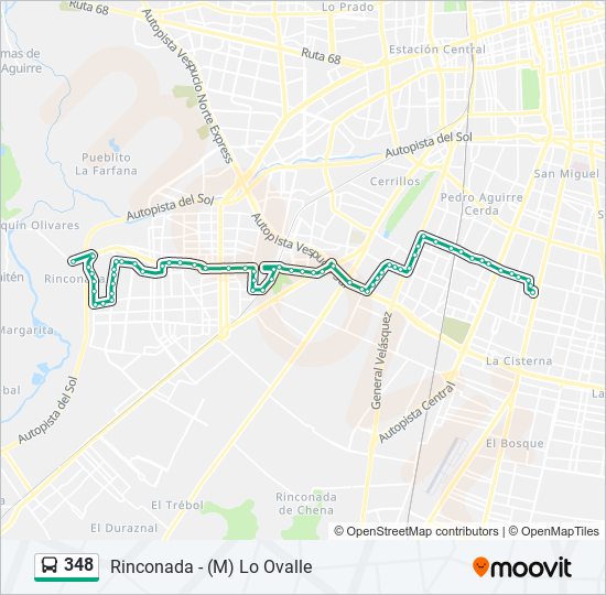 Ruta 348: horarios, paradas y mapas - Rinconada (Actualizado)